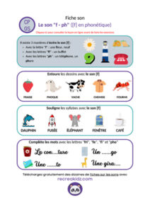 Le son "f - ph - ff" (CP - CE1 - CE2) | Leçons & fiches d'exercices PDF