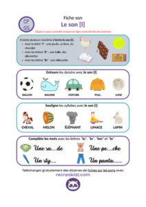 Le son [l] (CP - CE1 - CE2) | Leçons & fiches d'exercices PDF