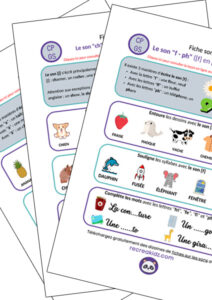 Fiches sons CP - CE1 - CE2 à imprimer en PDF | Exercices & jeux de ...