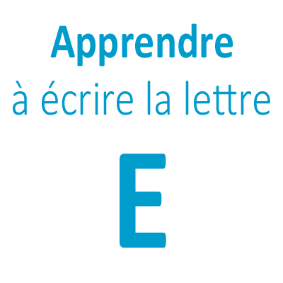 Lettre E | Écriture minuscule / majuscule en script & cursive (attaché ...