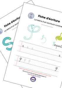 Lettre S | Écriture minuscule / majuscule en script & cursive (attaché ...