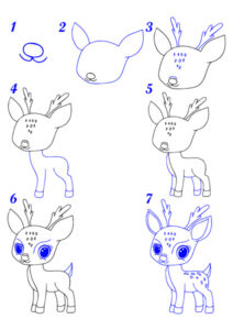 Coloriage chevreuil à imprimer en PDF | Dessin de chevreuil à colorier ...