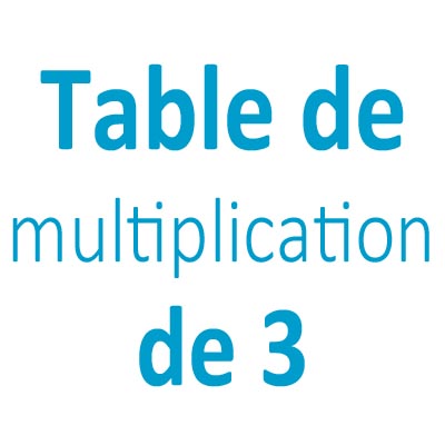Table de multiplication de 3 | Leçon & fiche à imprimer en PDF