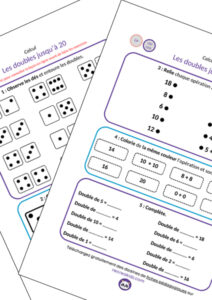 Les doubles jusqu'à 20 CP - CE1 - CE2 | Leçon & exercices à imprimer en PDF