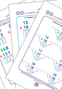 Exercices les additions CM1 - CM2 à imprimer en PDF | Leçons & jeux sur ...