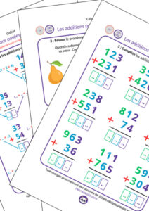 Exercices les additions CE1 - CE2 à imprimer en PDF | Leçons & jeux sur ...