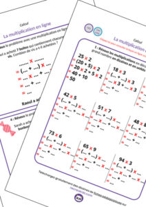 Exercices les multiplications CE1 - CE2 à imprimer en PDF | Leçons ...