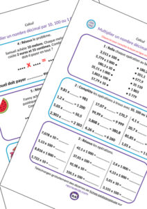 Multiplier un nombre décimal par 10, 100 ou 1 000 CM1 - CM2 | Leçon ...