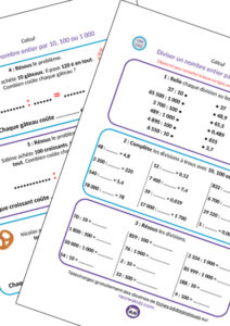 Exercices les divisions CM1 - CM2 à imprimer en PDF | Leçons & jeux sur ...