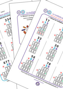 Multiplication posée à 2 chiffres CE2 - CM1 - CM2 | Leçon & exercices à ...