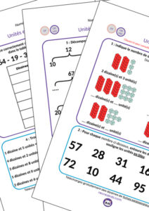 Unités et dizaines CP - CE1 - CE2 | Leçon & exercices à imprimer en PDF